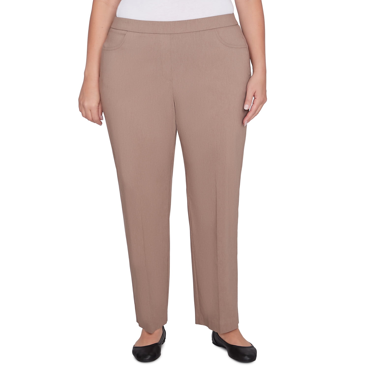 Alfred Dunner Womens Plus-Size Millennium Faux Fly Front Average Length ...