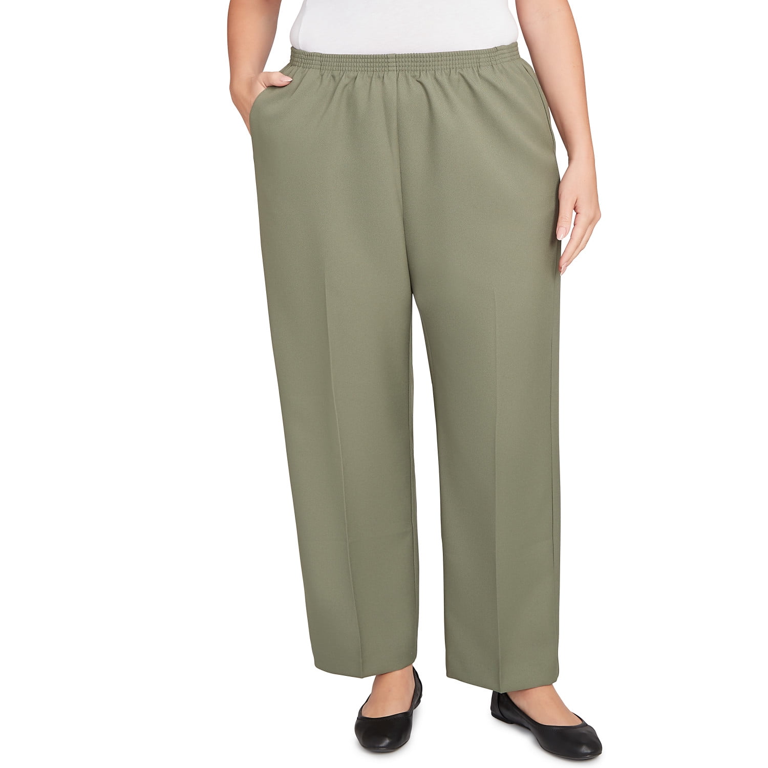 Alfred Dunner Womens Plus-Size Poly Accord Short Length Pant - Walmart.com
