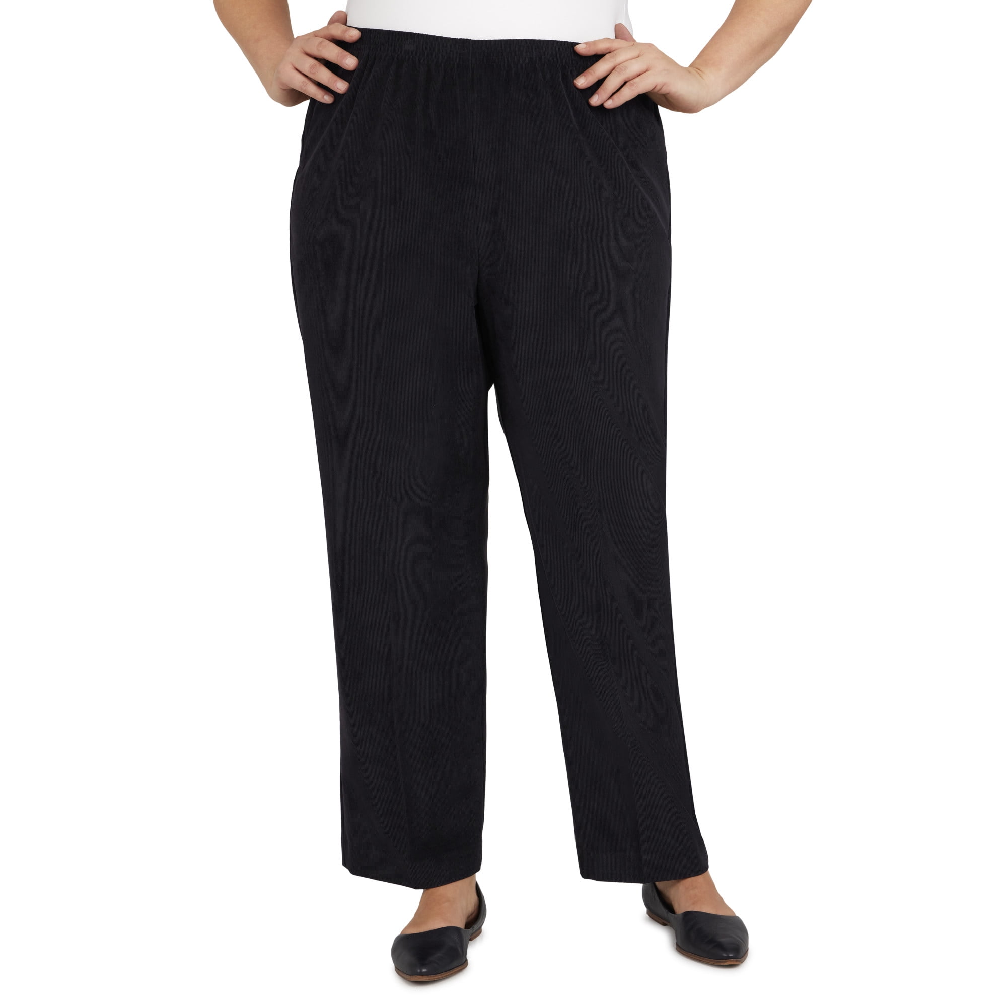 Alfred Dunner Womens Plus-Size Slimming Corduroy Short Length Pant ...