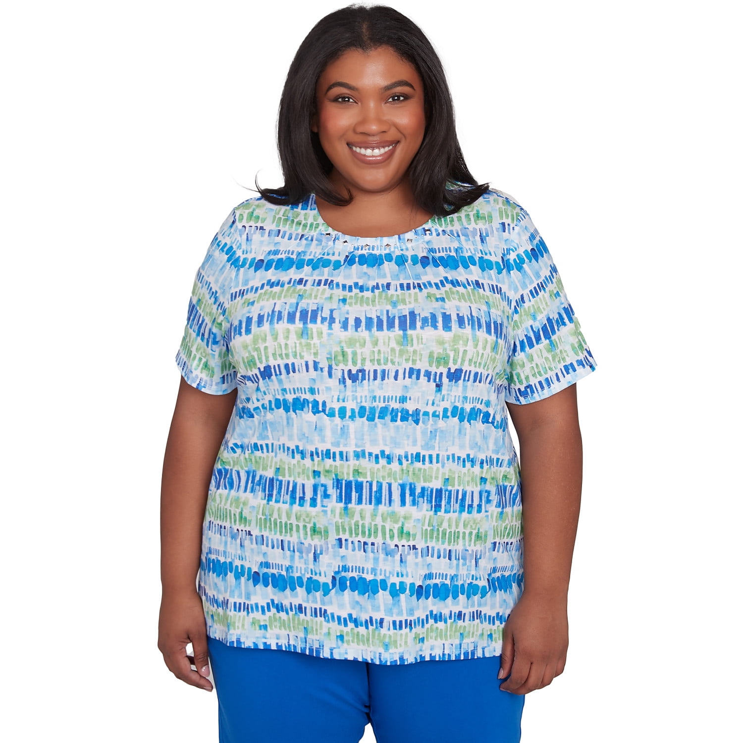 Alfred Dunner Womens Plus-Size Tie Dye Chicklet Tee - Walmart.com