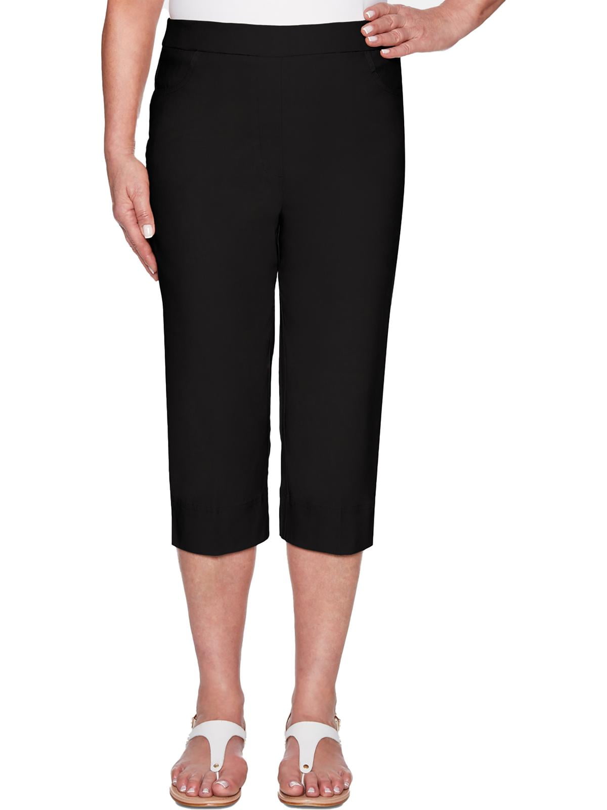 Women's Alfred Dunner Allure Capri Pants Color: Black Size: 8 - Walmart.com