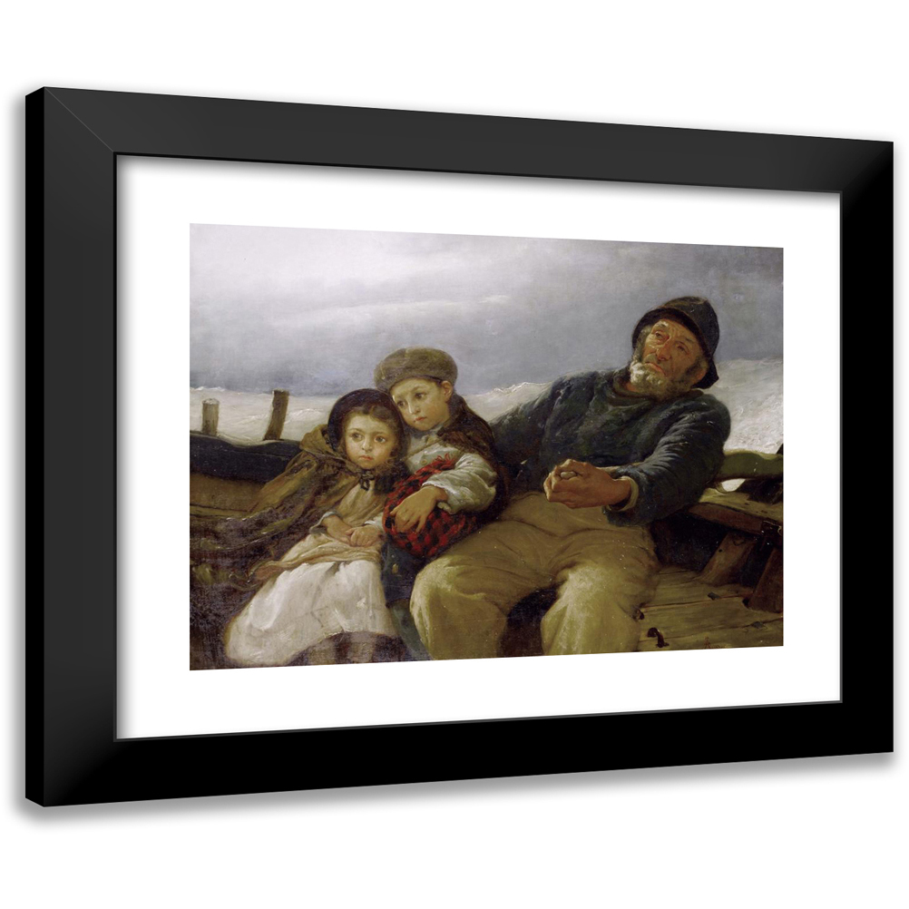 Alfred Edward Emslie 14x12 Black Modern Framed Museum Art Print Titled ...