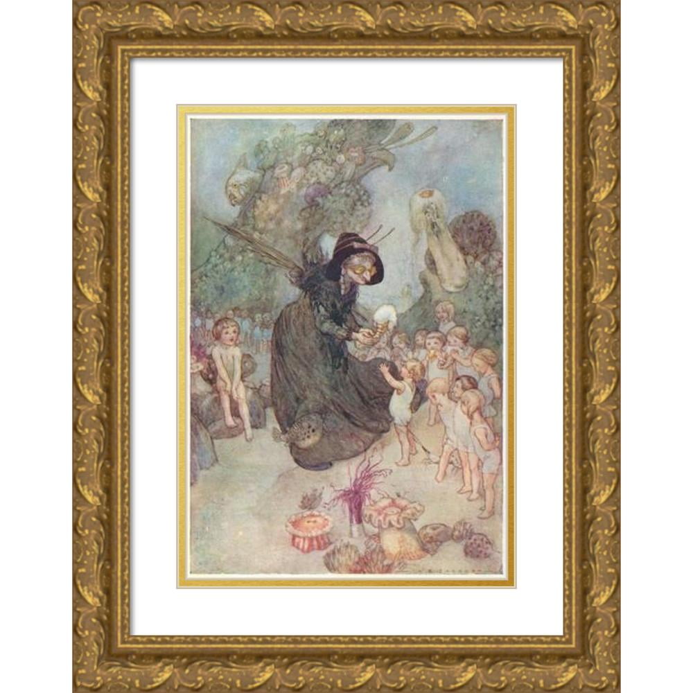 Alfred Edward Frederick Jackson 14x18 Gold Ornate Wood Frame and Double ...