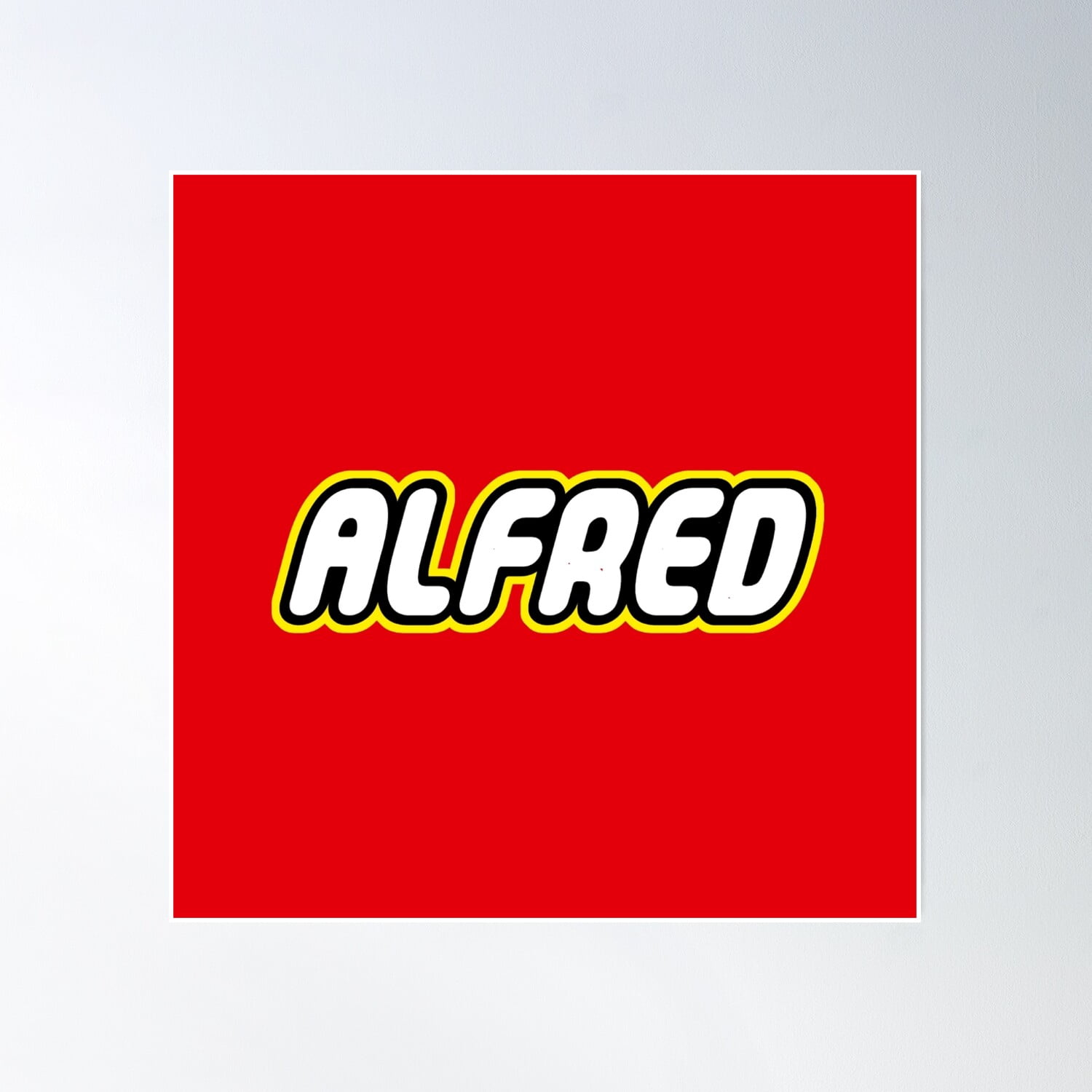 Alfred Funny Bricks Classy Childhood Retro Toy For Alfred Poster Wall ...