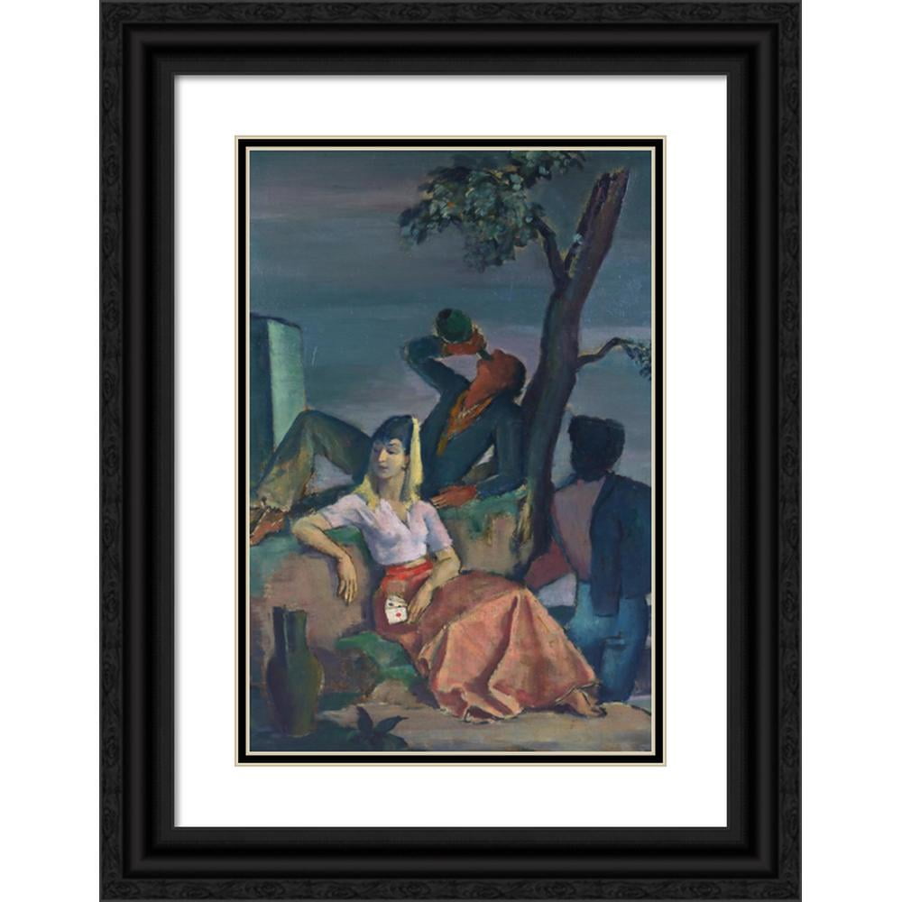 Alfred Hagel 11x14 Black Ornate Wood Framed Double Matted Museum Art ...