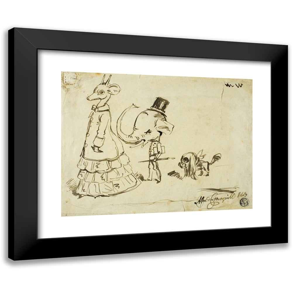 Alfred Henry Forrester 14x12 Black Modern Framed Museum Art Print Titled - Caricature of Man ...