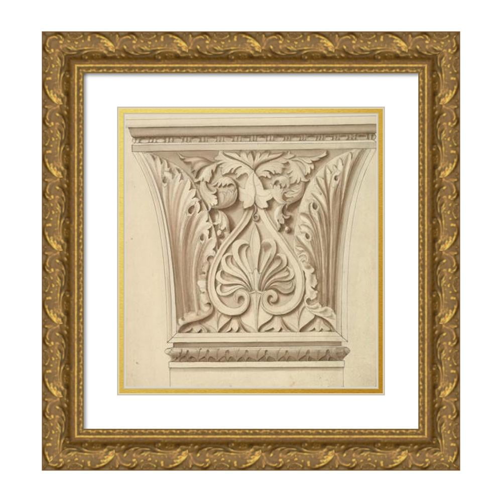 Alfred Henry Forrester 15x16 Gold Ornate Wood Frame and Double Matted ...