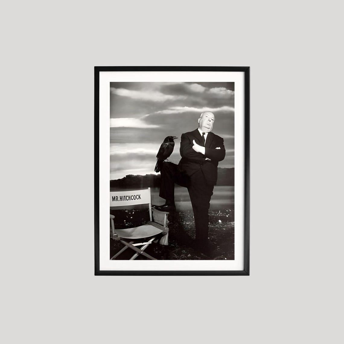 Alfred Hitchcock Photography Black and White, Unframed Canvas - Walmart.com