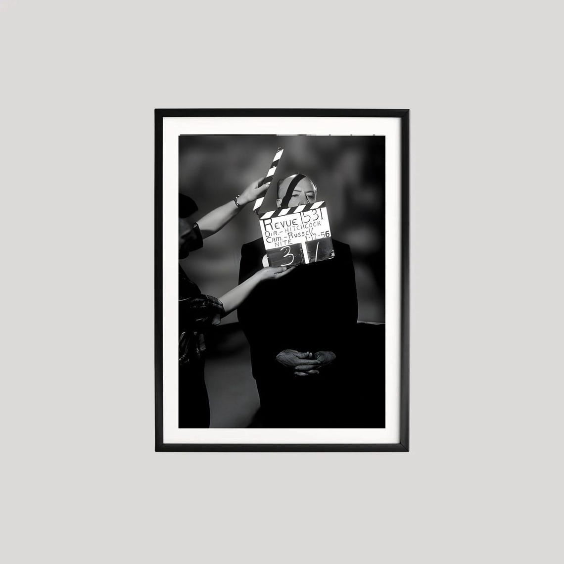 Alfred Hitchcock Photography Vintage Psycho Movie Black and White Wall ...