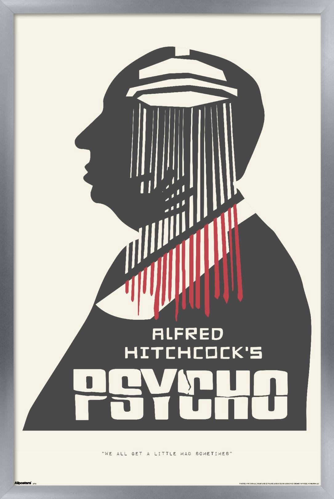 Alfred Hitchcock - Psycho (1960) Silhouette Wall Poster, 22.375" x 34 ...