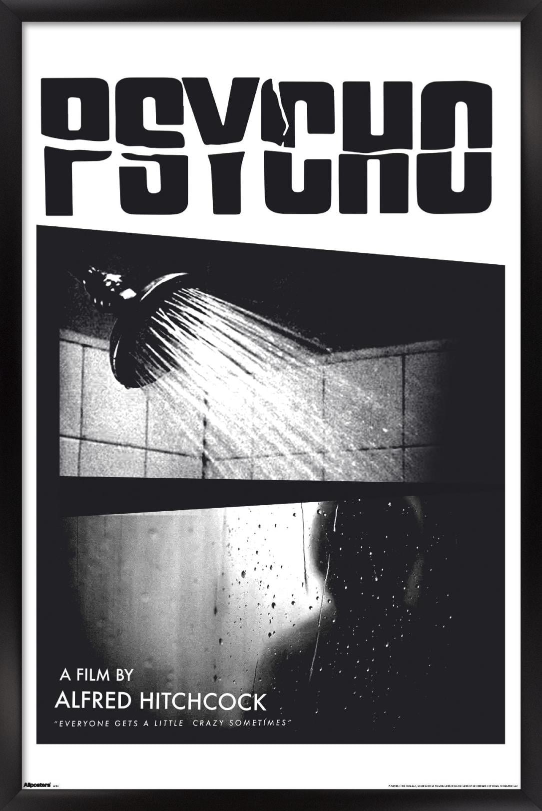 Alfred Hitchcock - Psycho (1960) Wall Poster, 14.725" x 22.375" Framed ...