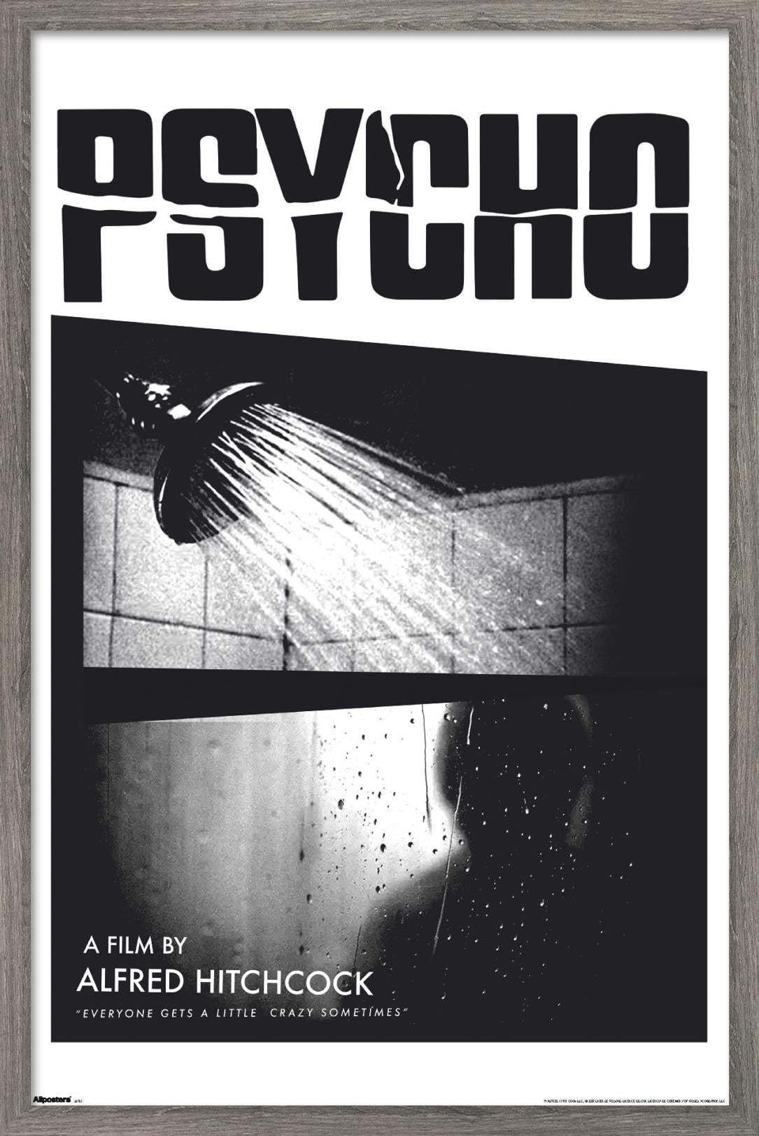 Alfred Hitchcock - Psycho (1960) Wall Poster, 22.375" x 34" Framed ...
