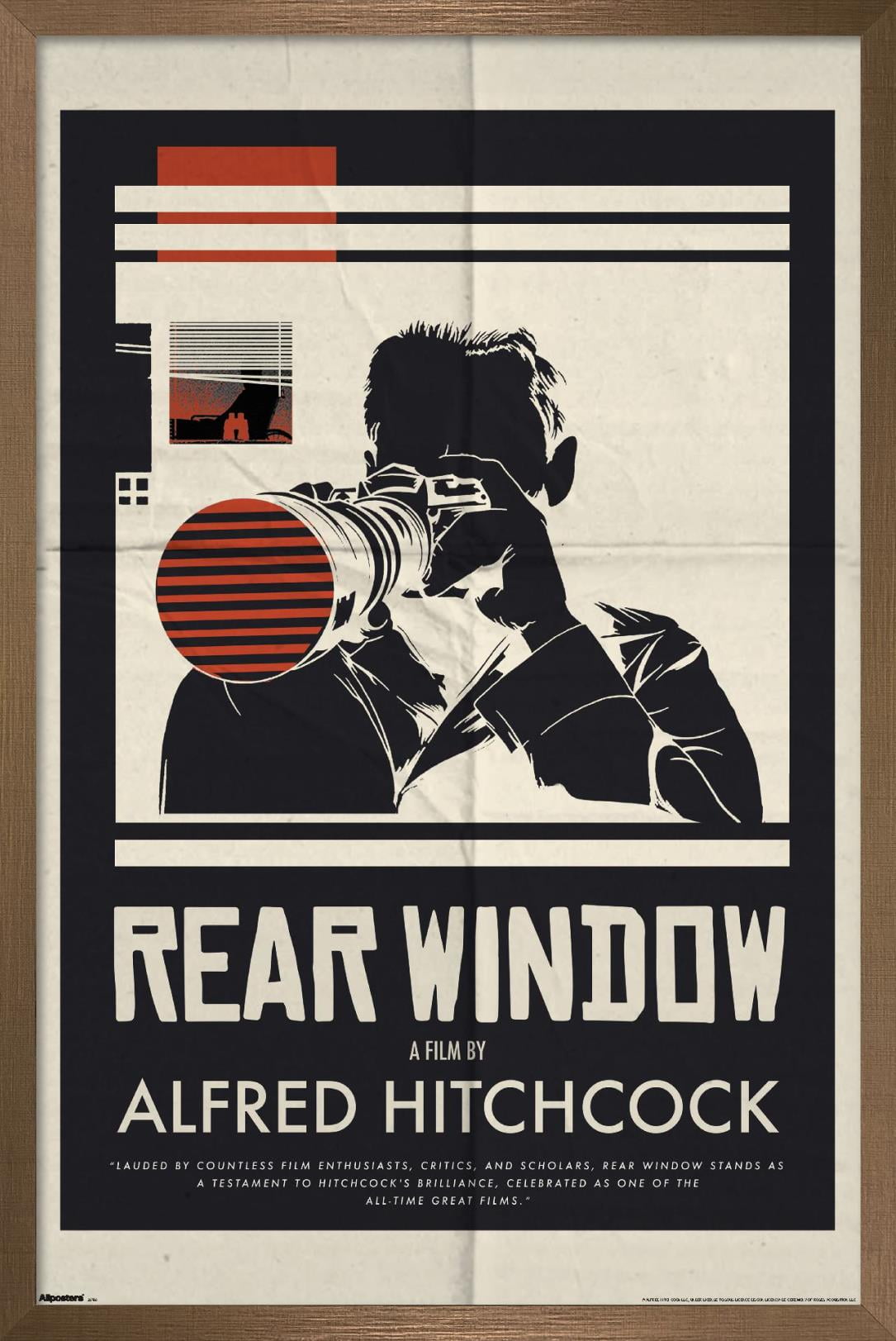 Alfred Hitchcock - Rear Window (1954) Wall Poster, 22.375" x 34" Framed ...
