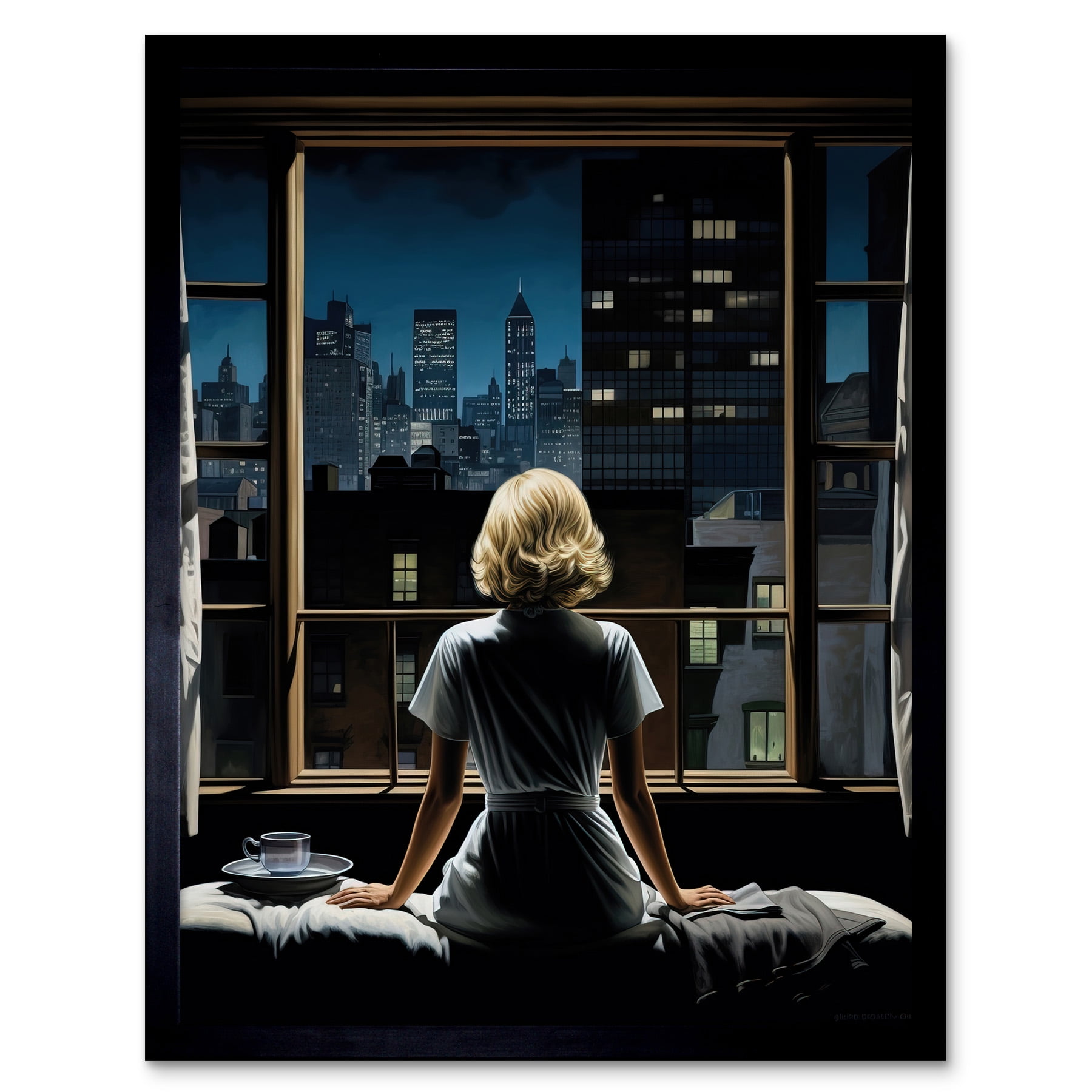 Alfred Hitchcock Rear Window Inspired Hyperrealist Painting Watching ...