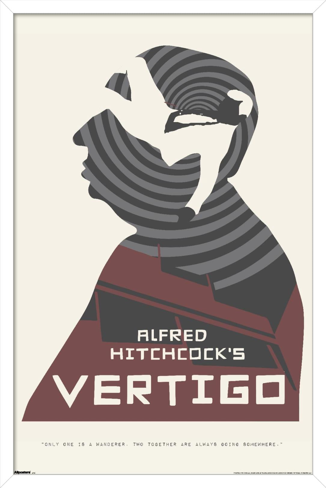 Alfred Hitchcock - Vertigo (1958) Silhouette Wall Poster, 14.725" x 22. ...