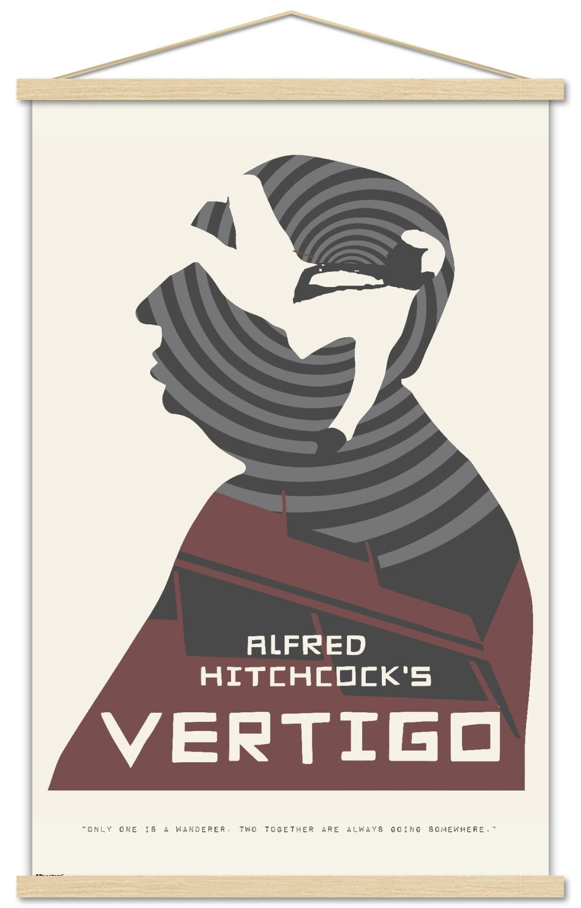 Alfred Hitchcock - Vertigo (1958) Silhouette Wall Poster with Magnetic ...