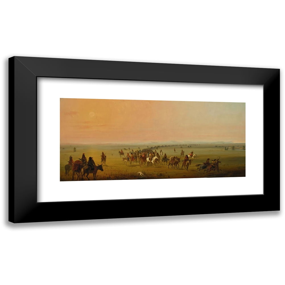 Alfred Jacob Miller 24x13 Black Modern Framed Museum Art Print Titled ...