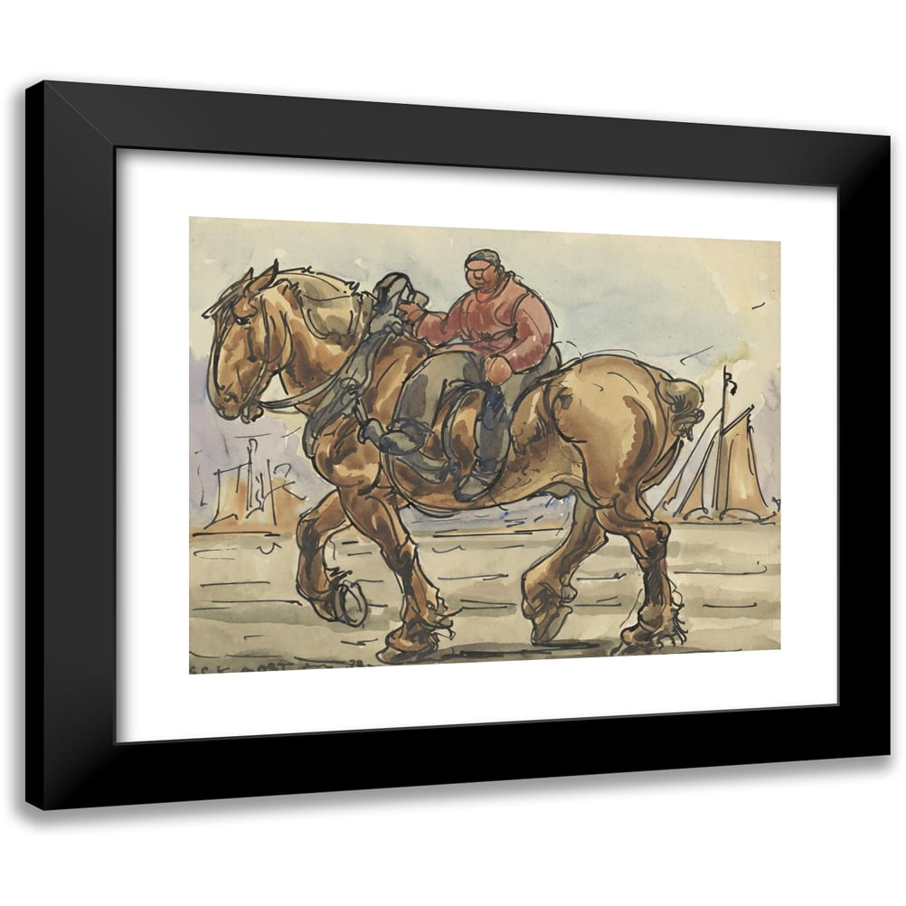 Alfred Ost 14x12 Black Modern Framed Museum Art Print Titled - Man in ...