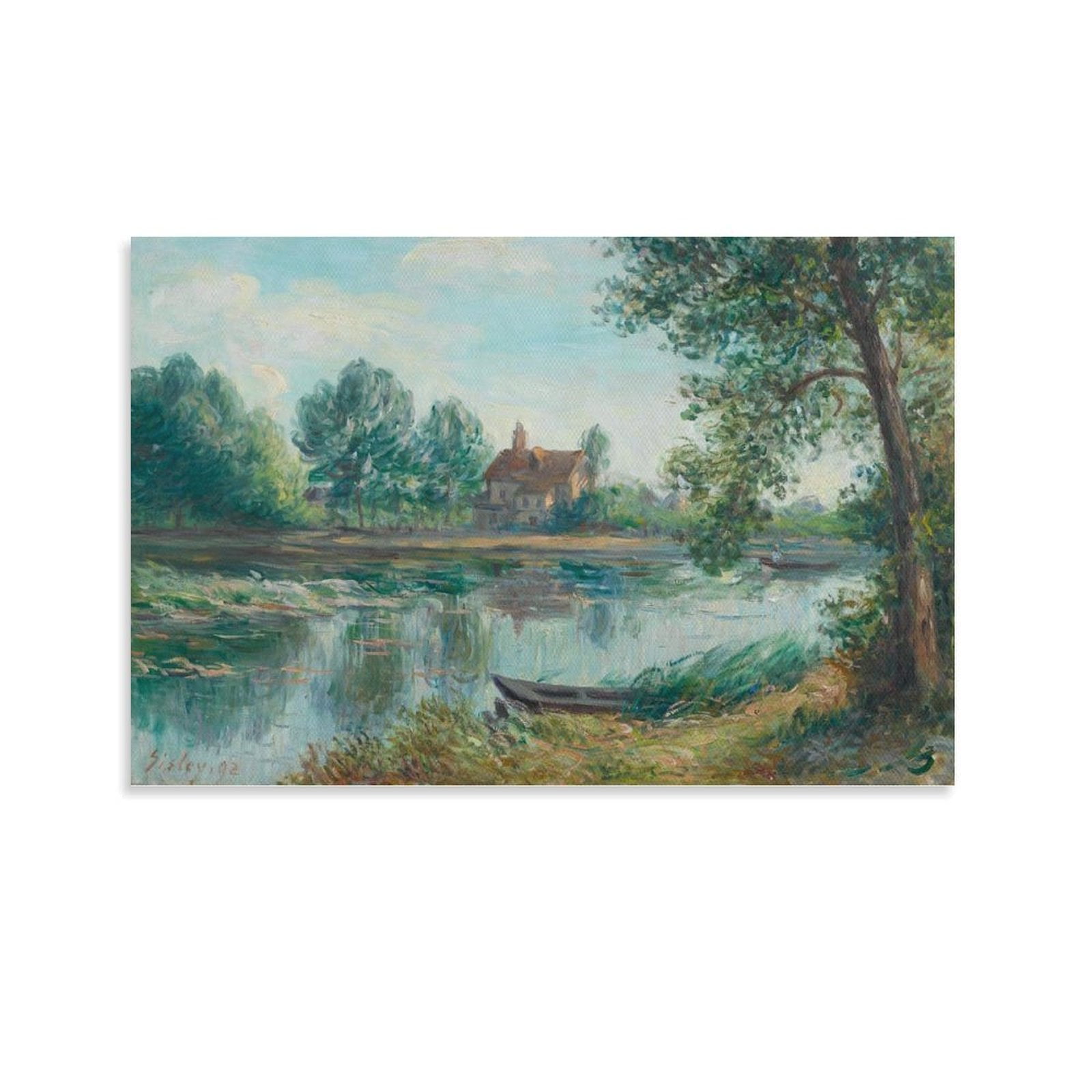 Alfred Sisley Print Painting (5) Gifts Canvas Painting Poster Wall Art Decorative Picture Prints ...
