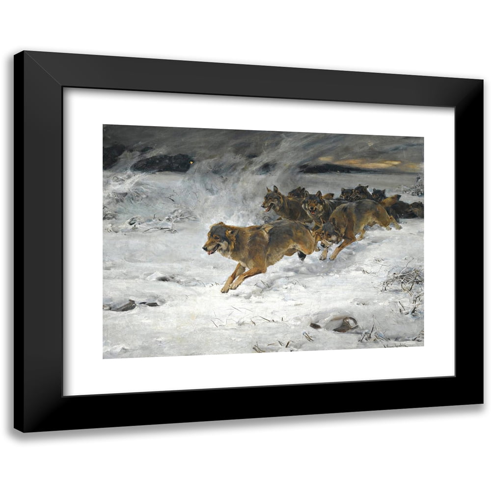 Alfred Von Wierusz-Kowalski 24x19 Black Modern Framed Museum Art Print ...