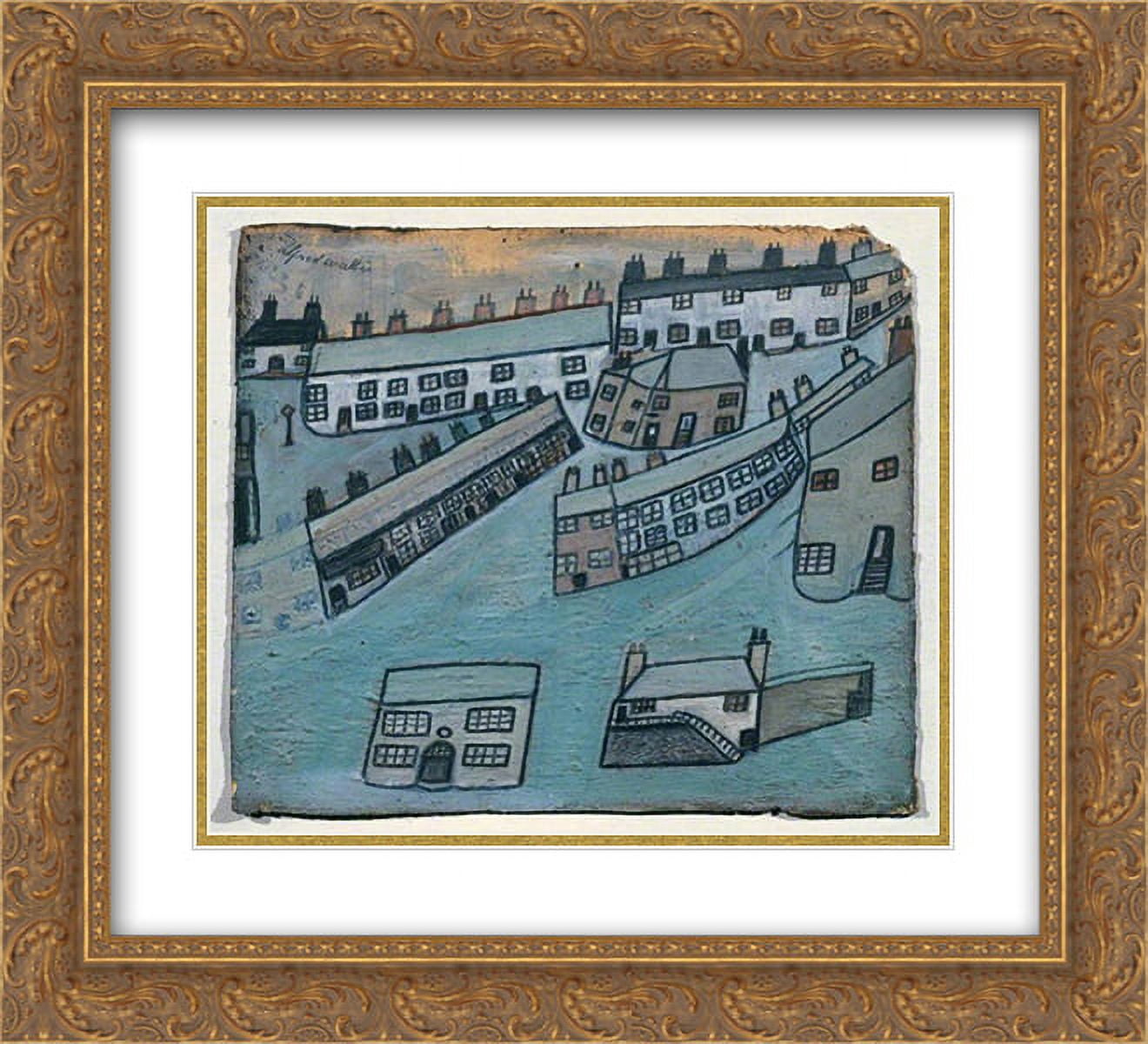 Alfred Wallis 2x Matted 22x20 Gold Ornate Framed Art Print 'Houses at ...