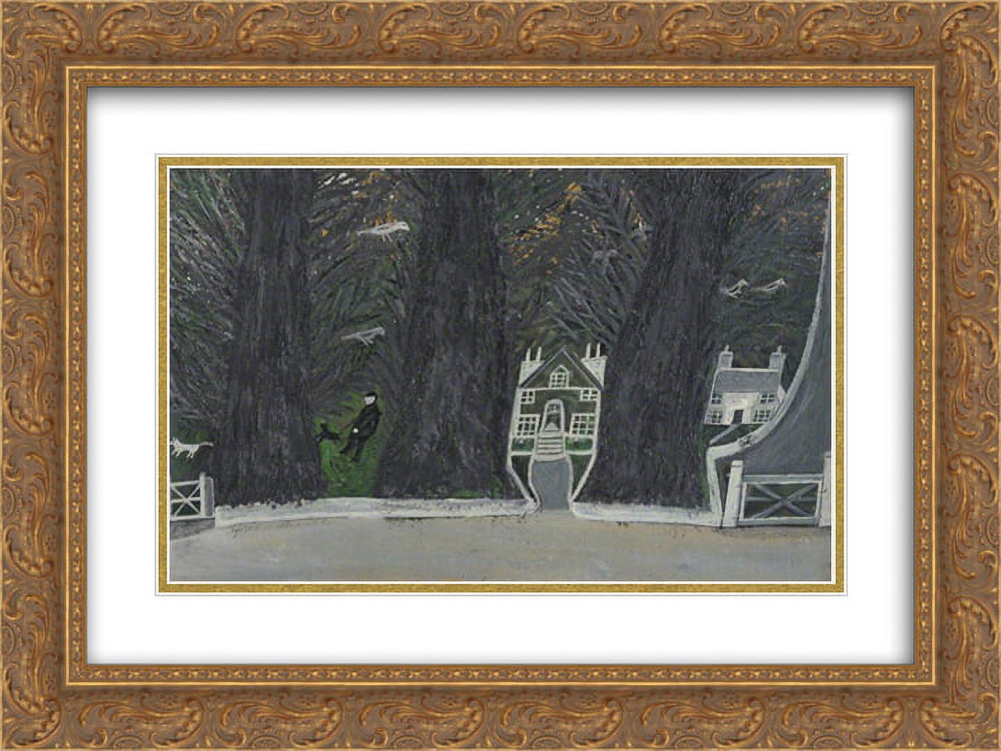 Alfred Wallis 2x Matted 24x18 Gold Ornate Framed Art Print 'Cottages in ...