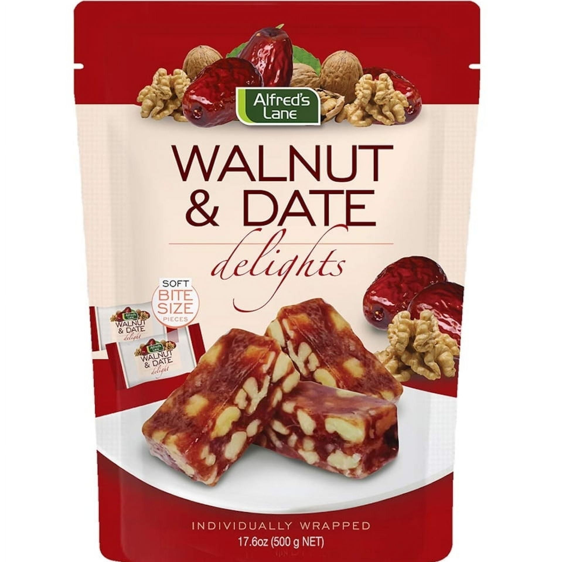 Alfreds Lane Sweet Walnut and Date Delights, Soft and Crunchy, 17.6 ...