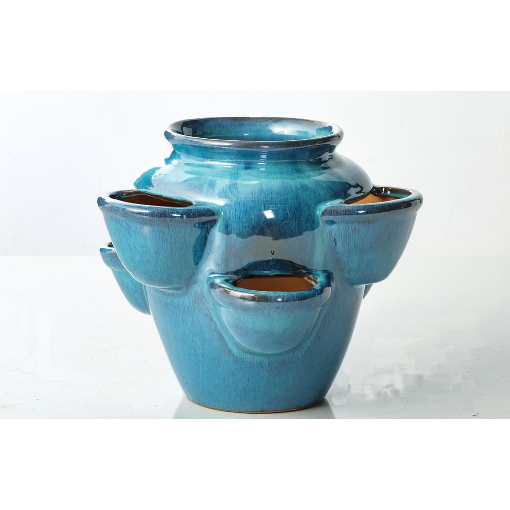 Alfresco Home Ceramic Strawberry Jam Statue - Handmade Garden Outdoor ...