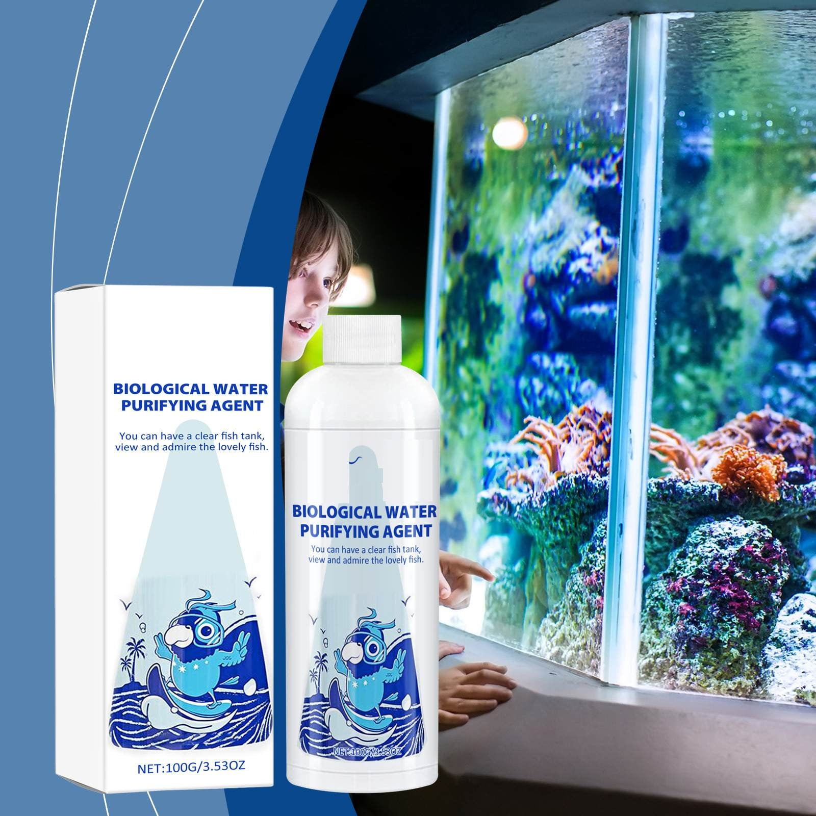Algae Remover for Fish Tank, 100ml Effective Seaweed Removal and Water ...