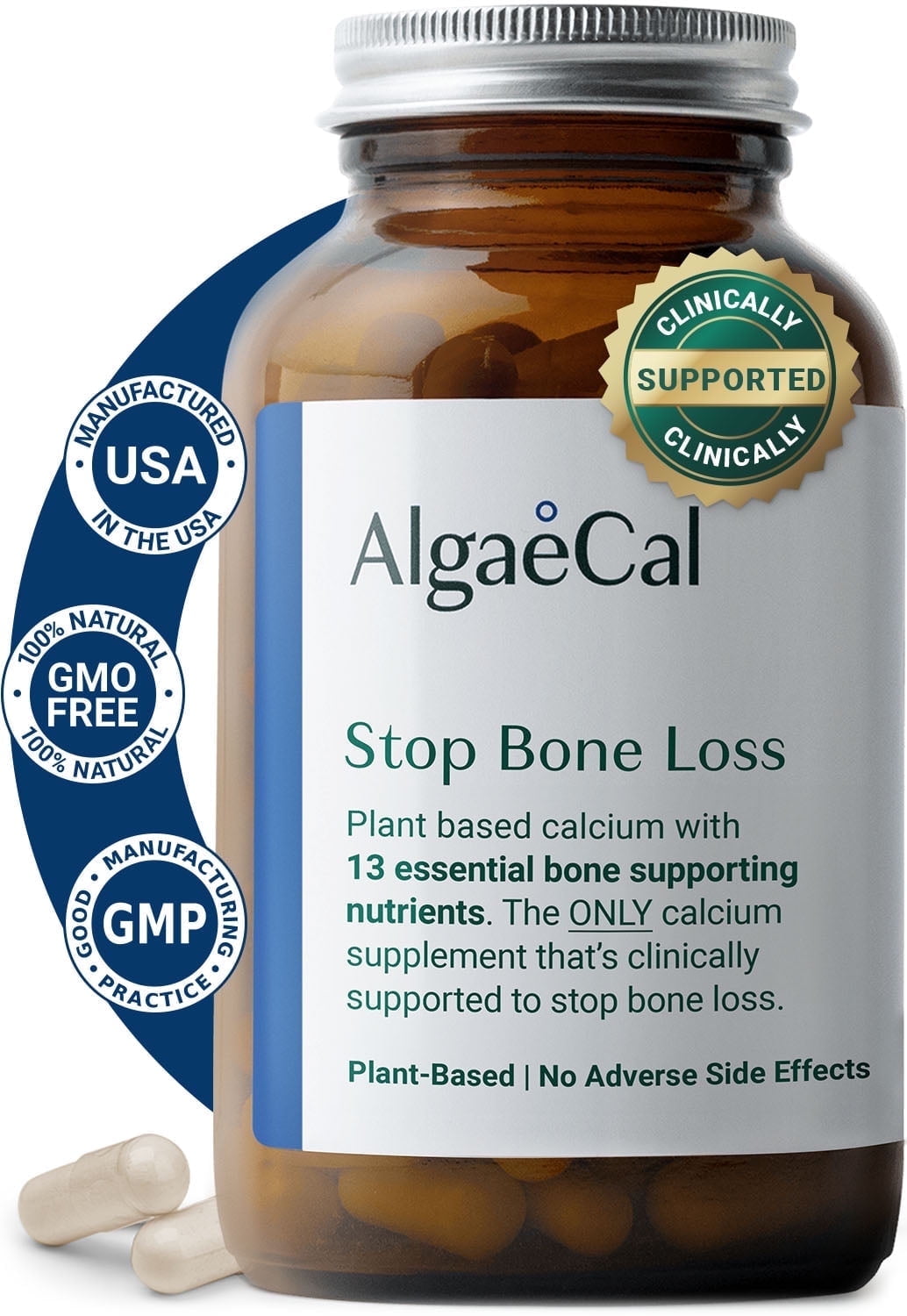 AlgaeCal - Plant Based Calcium Supplement Rich Powder for Bone Strength ...