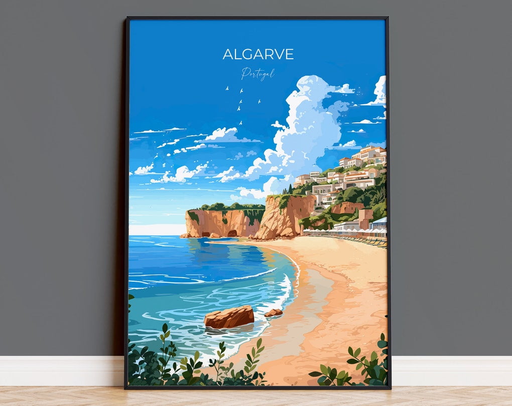 Algarve Travel Print, Travel Poster Of Algarve, Portugal, Algarve Art ...