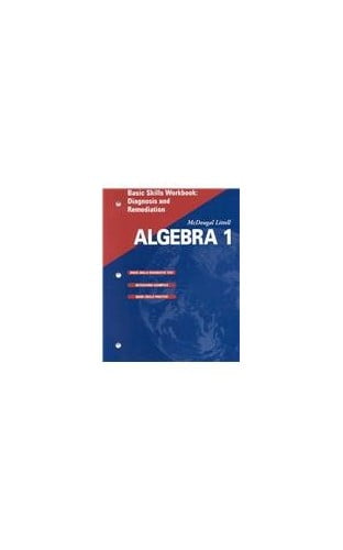 Pre-Owned Algebra 1, Grade 9 Basic Skills Workbook Diagnosis and Remediation: Mcdougal Littell ...