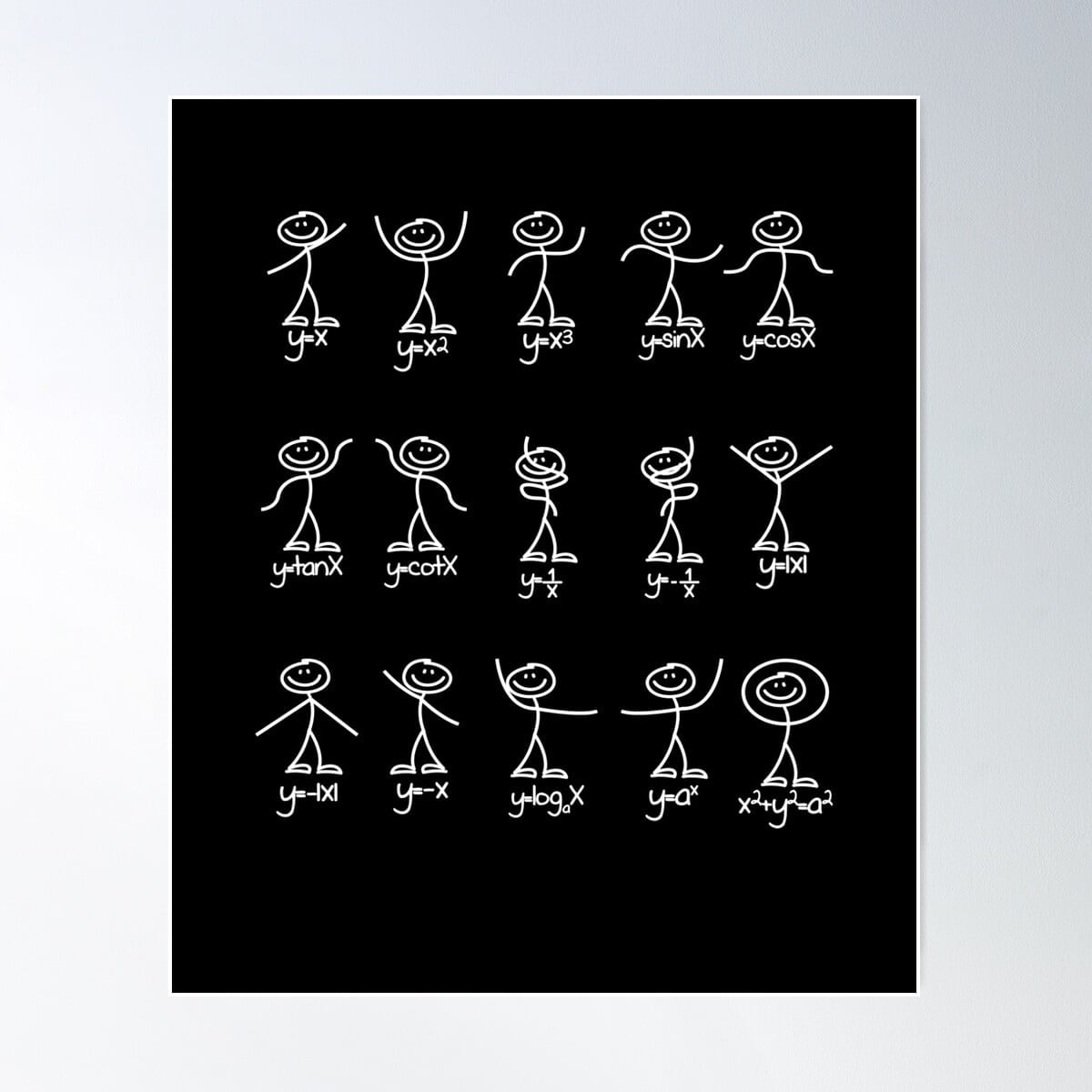 Algebra Dance Funny Graph Figures Math Equation Math Gifts Ideas Poster ...