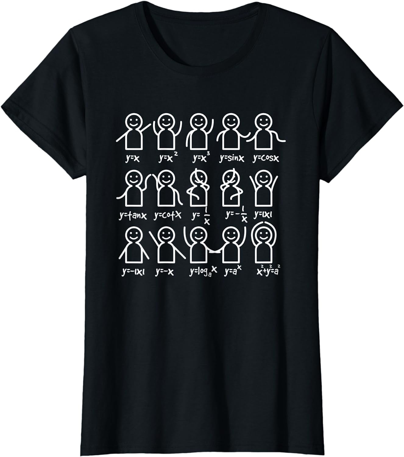 Algebra Dance Funny Graph Figures Math Equation T-Shirt - Walmart.com