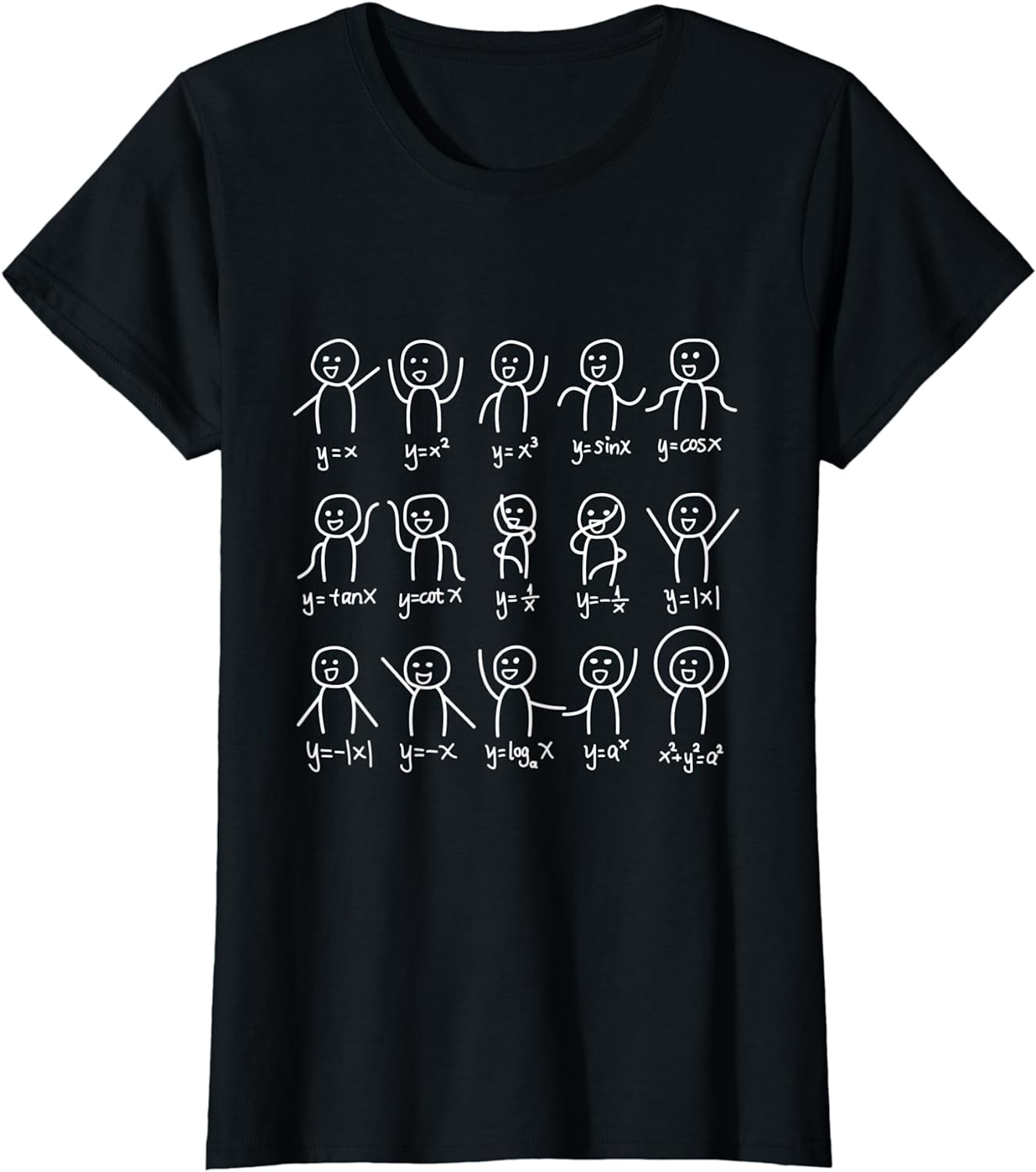 Algebra Dance Funny Graph Figures Math Equation T-shirt T-Shirt ...