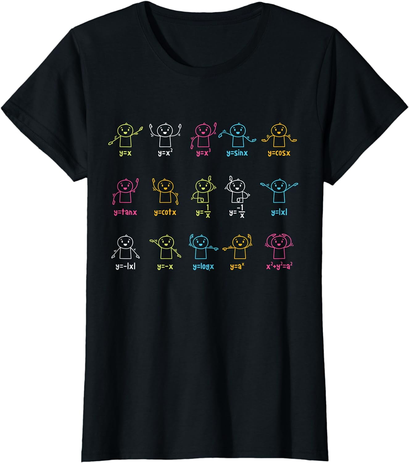 Algebra Dance Funny Graph Figures Math Equation Teacher T-Shirt ...