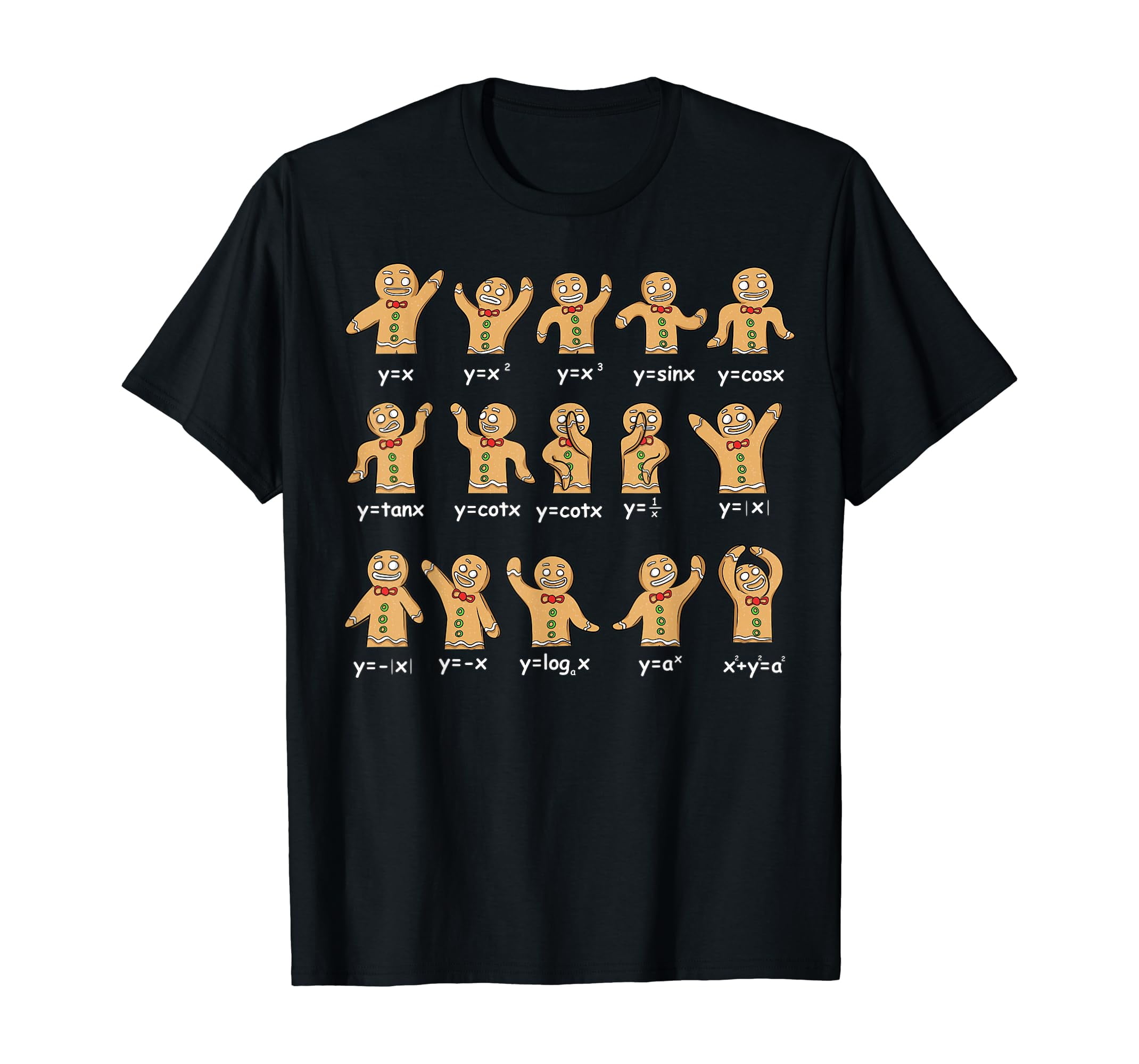 Algebra Dance Gingerbread Graph Figures Math Equation T-Shirt - Walmart.com
