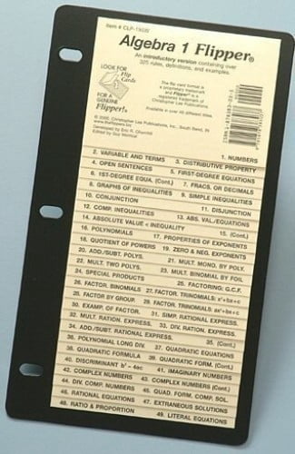 Pre-Owned Algebra Flipper, No 1 (Basic Facts Handy Reference Flipper ...