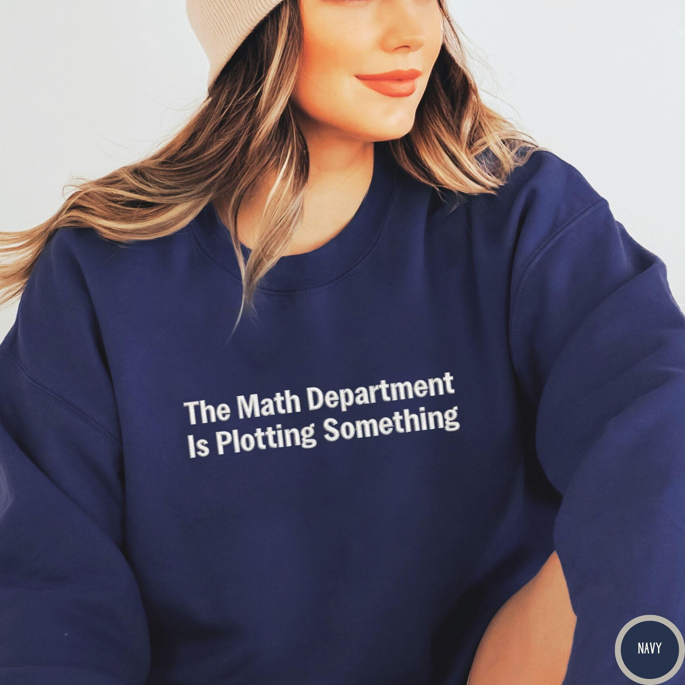 Algebra Teacher Embroidered Sweatshirt - Math Teacher Humor, Funny Math ...