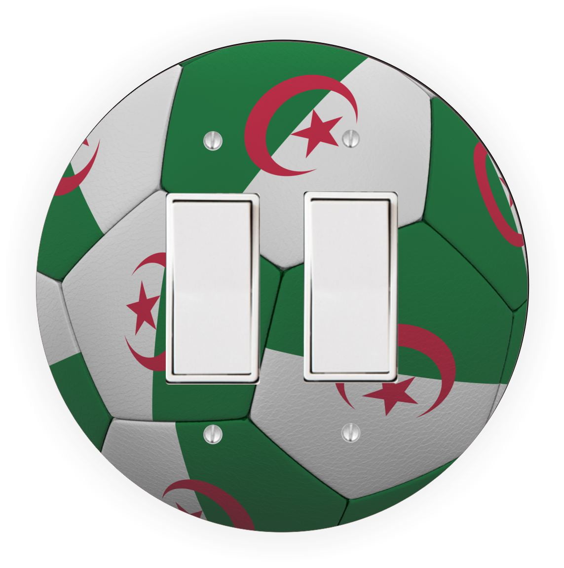 Algera Flag Soccer Ball Design - Round Light Switch Plate Cover ...