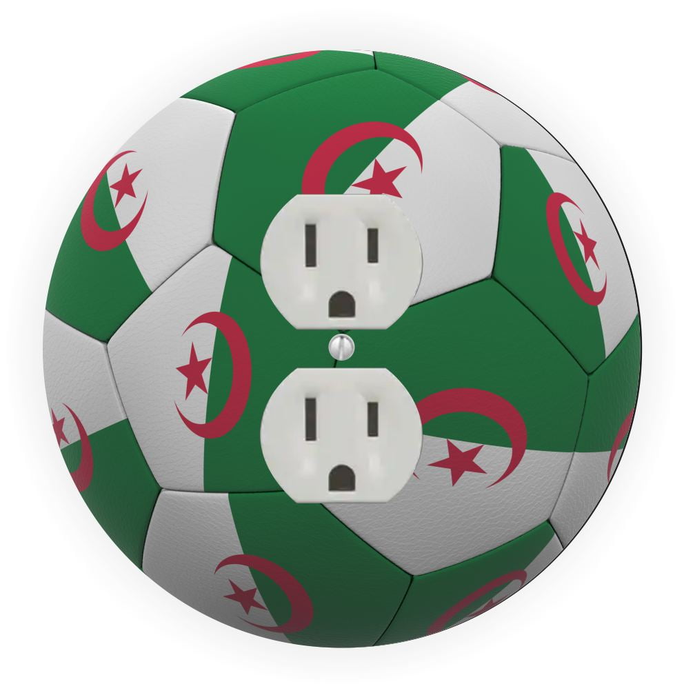 Algera Flag Soccer Ball Design - Round Light Switch Plate Cover ...