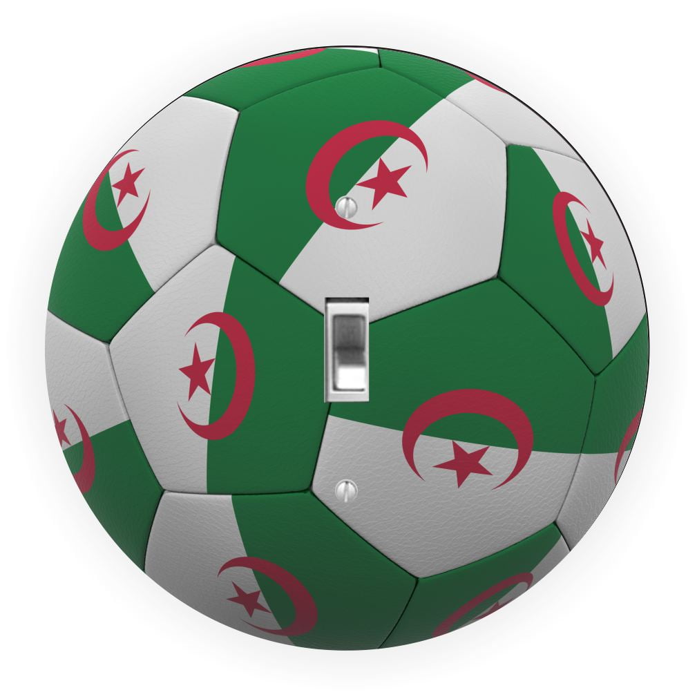 Algera Flag Soccer Ball Design - Round Light Switch Plate Cover ...