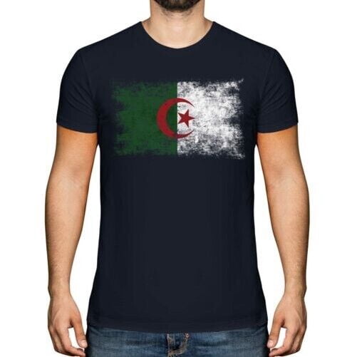 Algeria Bandiera Effetto Consumato T-Shirt Top Dzayer Al-Jaz?' Ir ...
