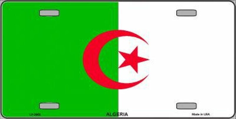 Algeria Flag Metal Novelty License Plate Auto Tag - Aluminum ( 12 inch ...