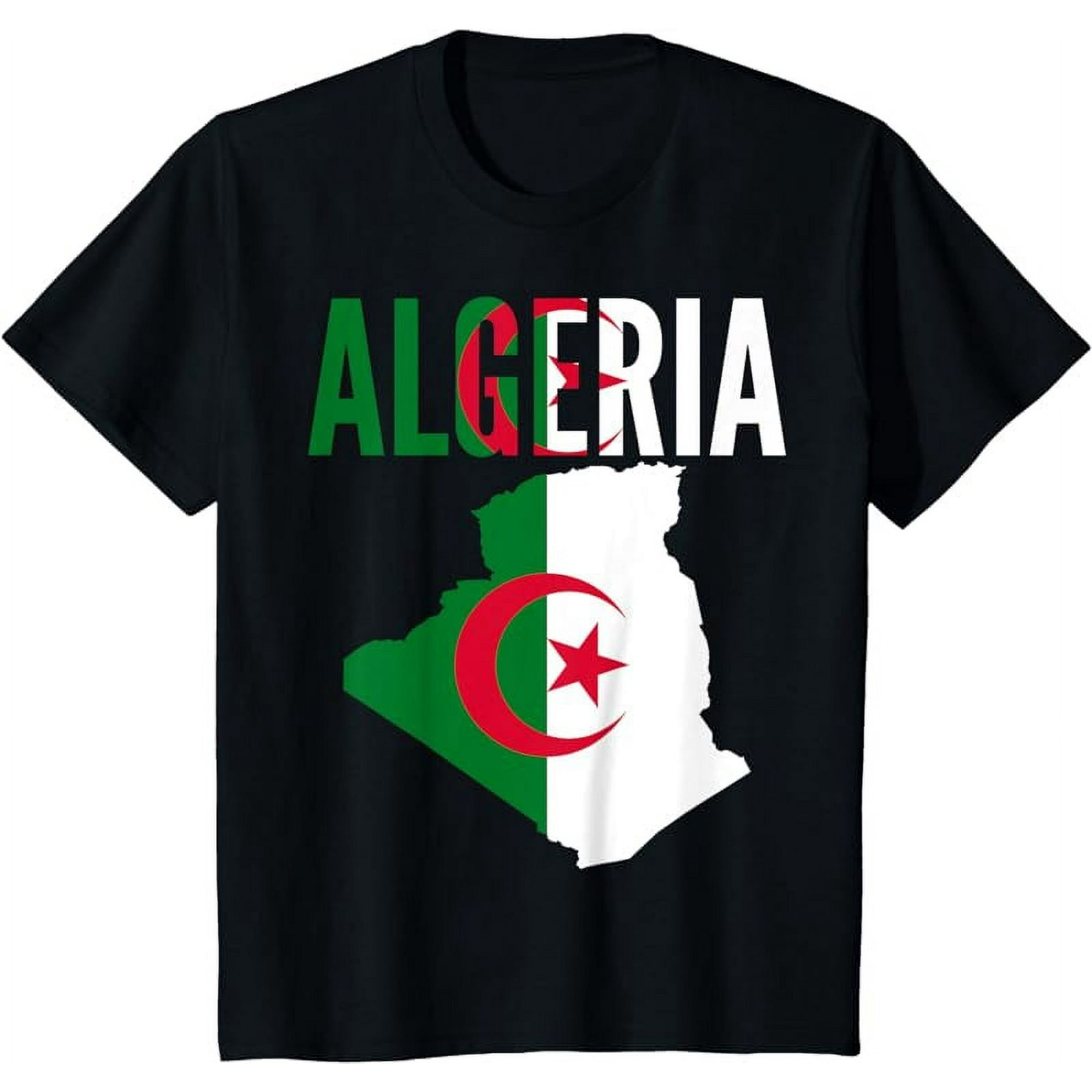 Algerian - Algeria Country Map Flag T-Shirt - Walmart.com