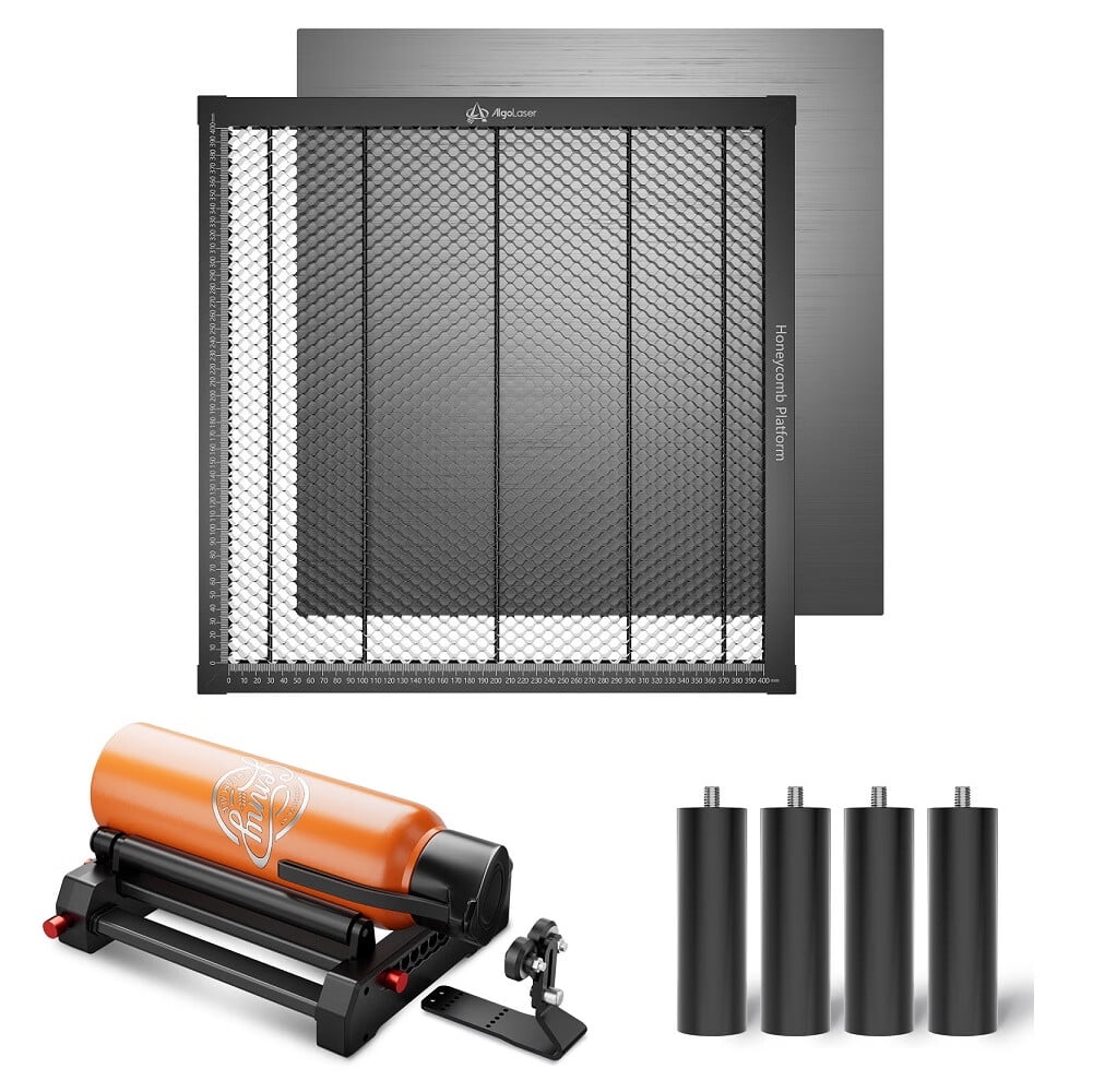 AlgoLaser Laser Engraver Rotary Roller with Raisers and Honeycomb Laser ...