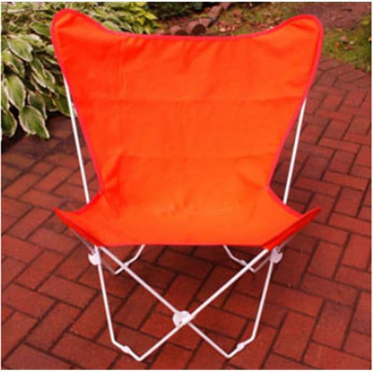 Butterfly Chair and Cover Combination w/White Frame - Orange - Walmart.com