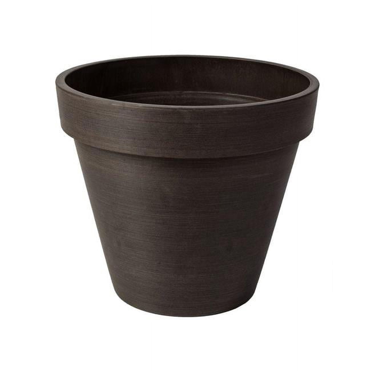 Algreen 12 x 14 x 14 in. Valencia Round Banded Planter Pot, Textured ...