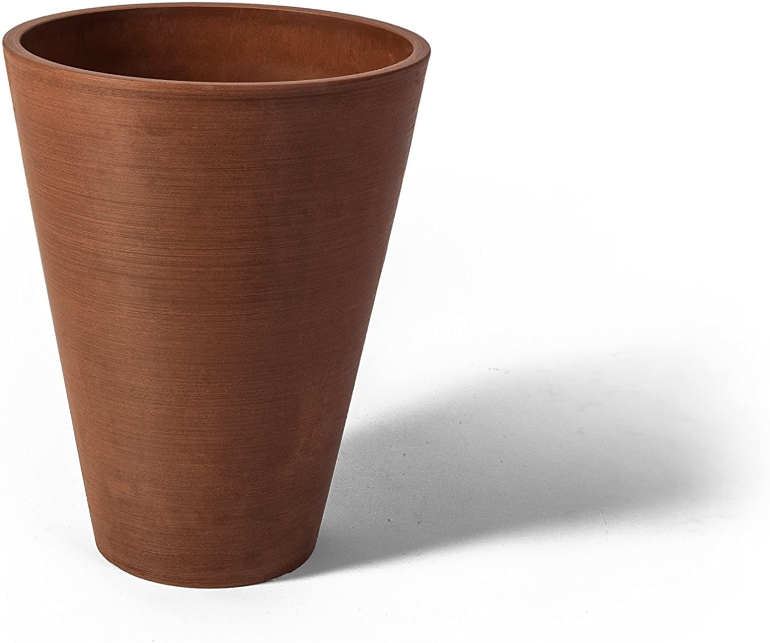 Algreen (#16725) Valencia Round Planter Pot, Textured Terra Cotta 10" x ...