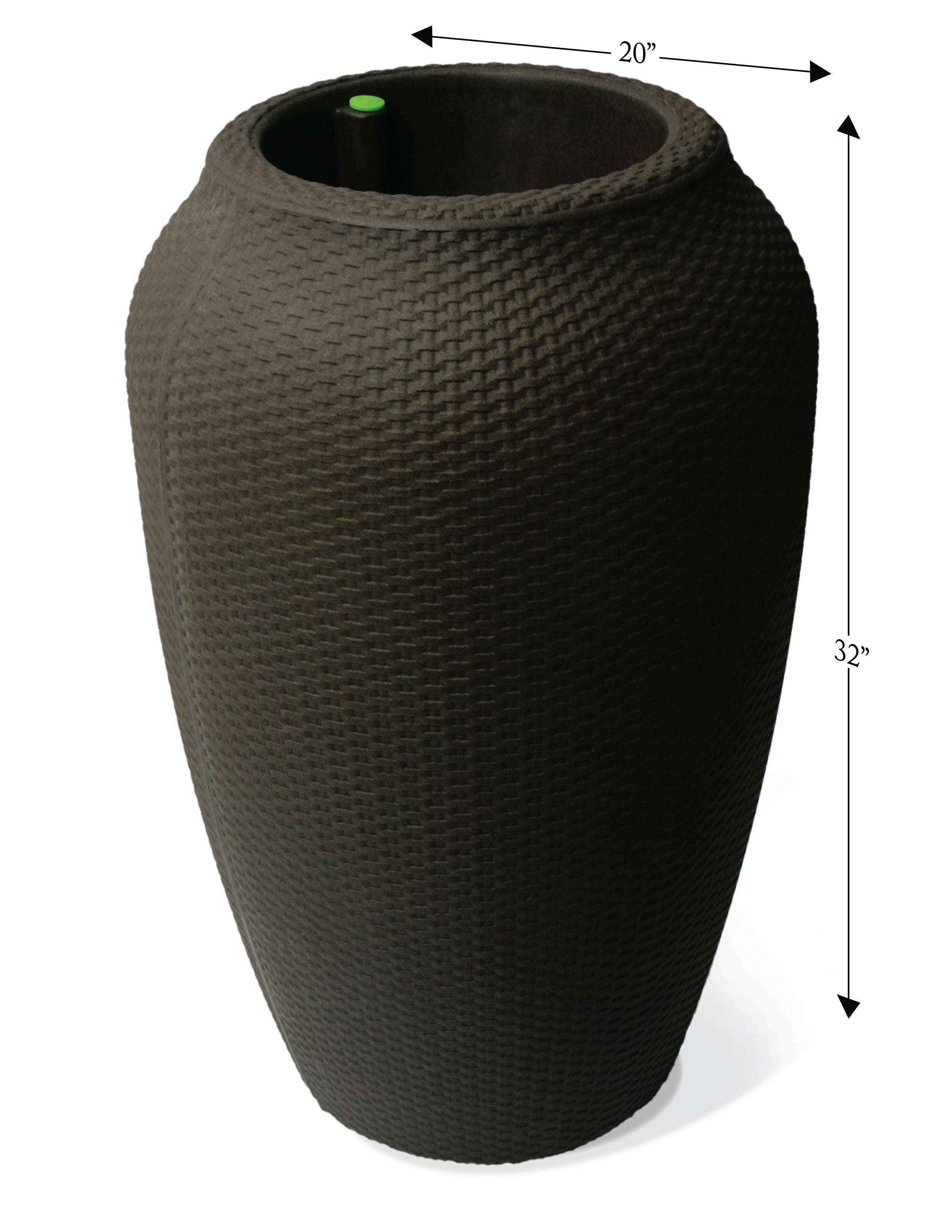 Algreen Wicker Planter, Self-Watering Planter, 32-In.Height by 20-In ...